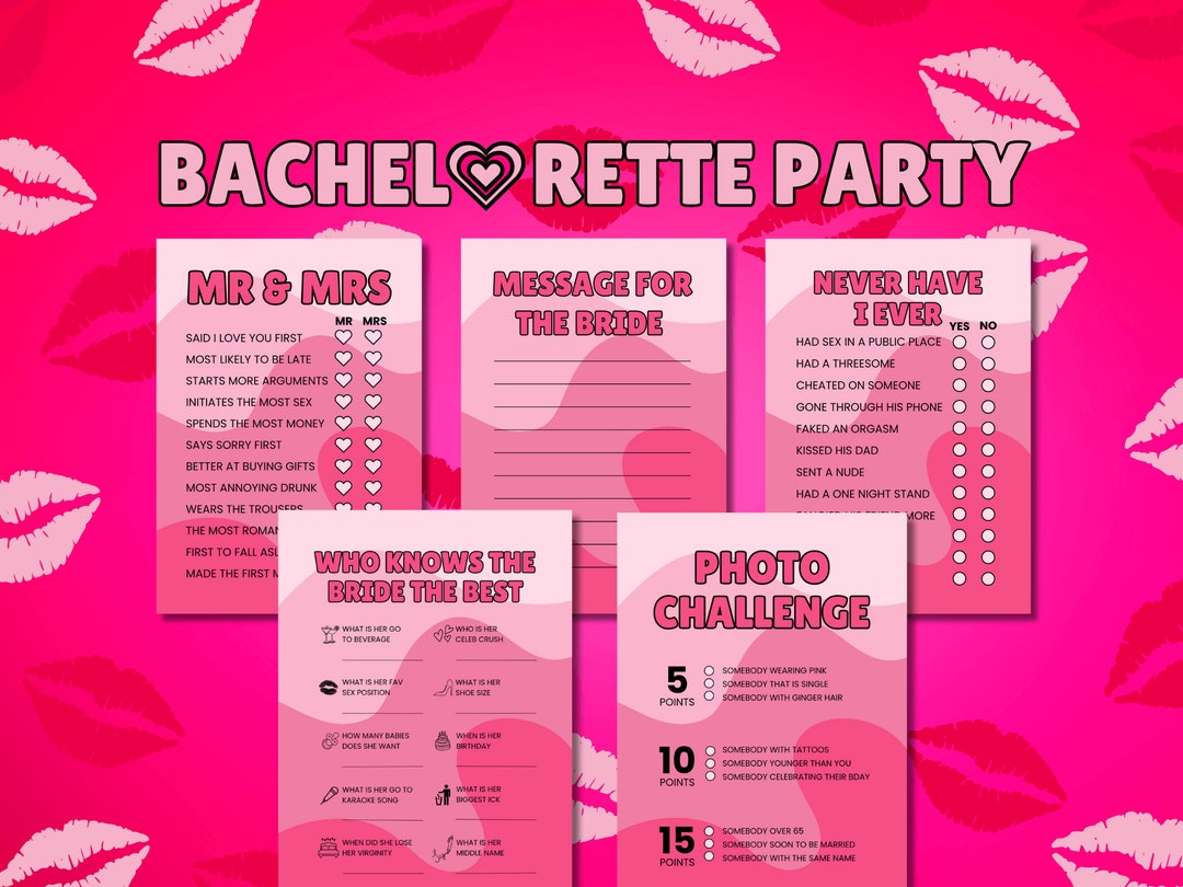 Printable Bachelorette And Bridal Shower Games Bachelorette Party Games