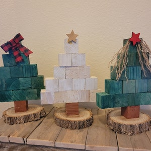 Block Wood Christmas Tree - Etsy