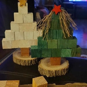 Block Wood Christmas Tree - Etsy