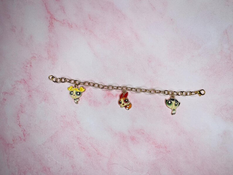 Powerpuff Girls Charm Bracelet - Etsy