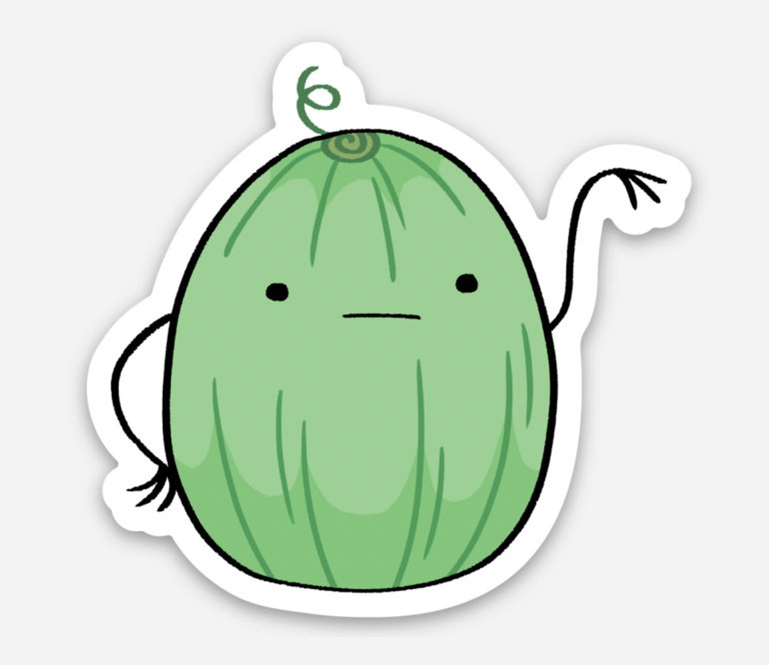 Sassy Melon • Cute and Funny Food Sticker, Waterproof, Weatherproof ...