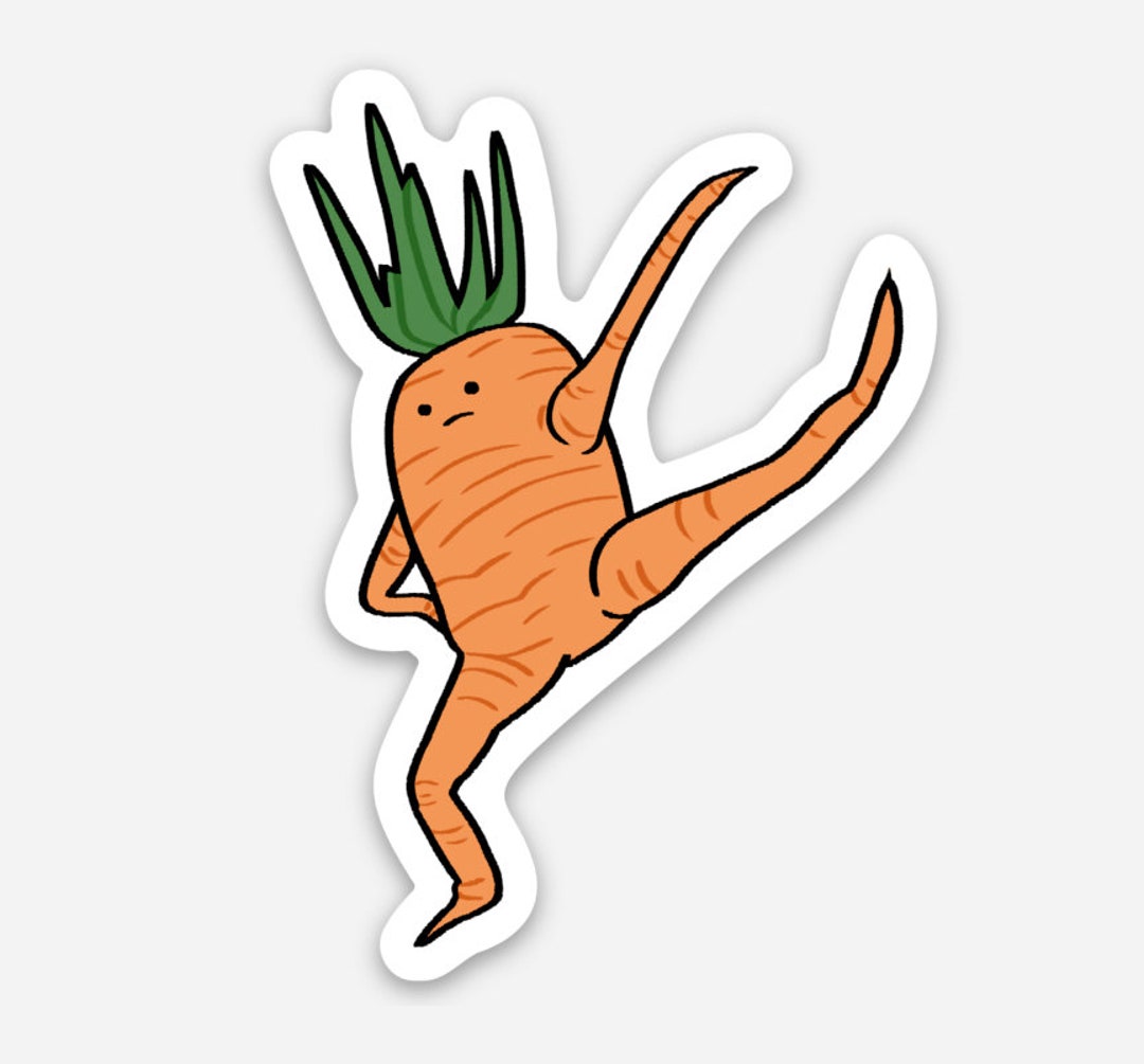 Everyday Carrot wushu Funny Food Decal, Dance, Waterproof, Weatherproof ...