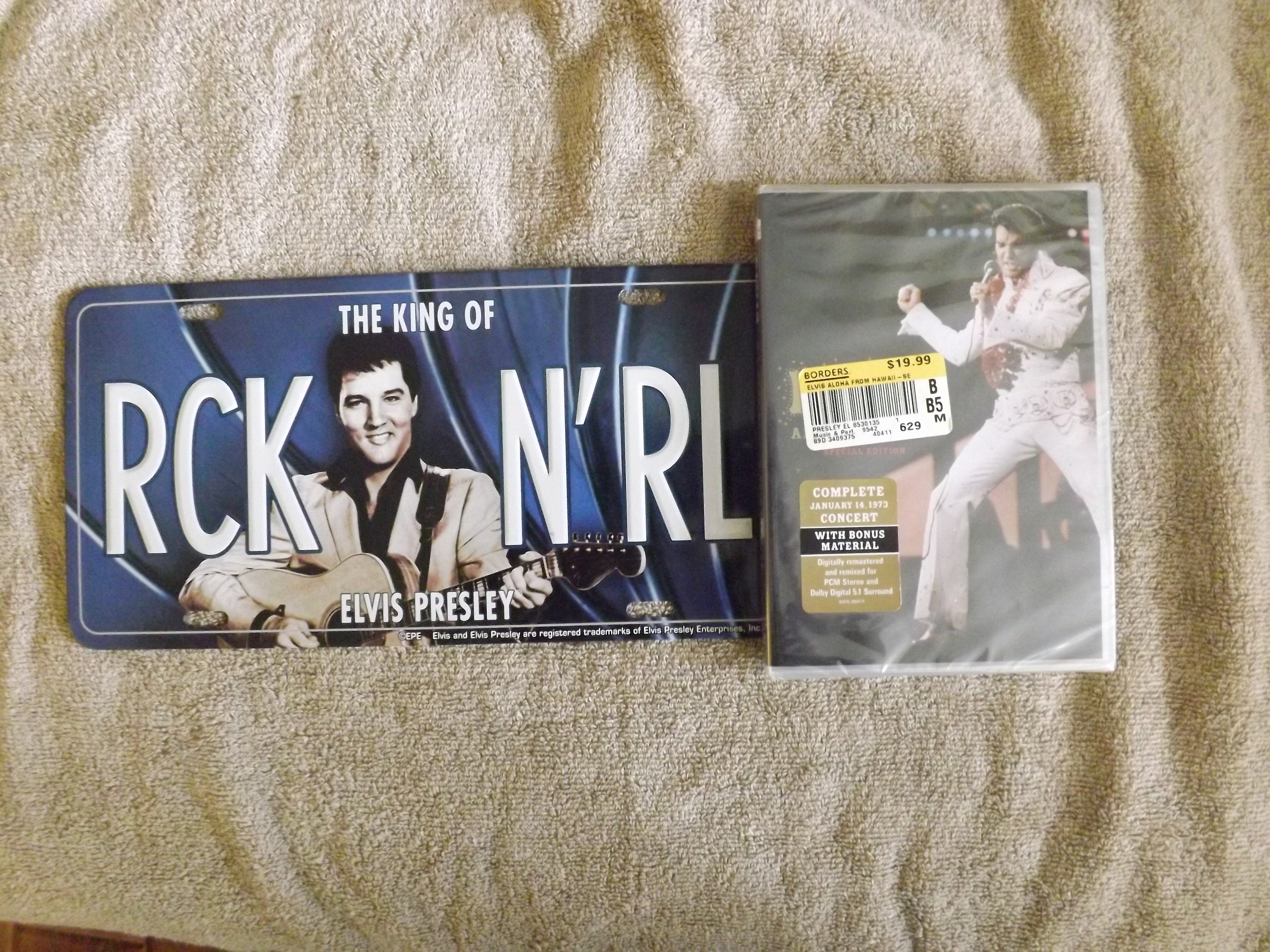 Elvis Presley License Plate /elevis Aloha From Hawaii 1973 Concert DVD ...