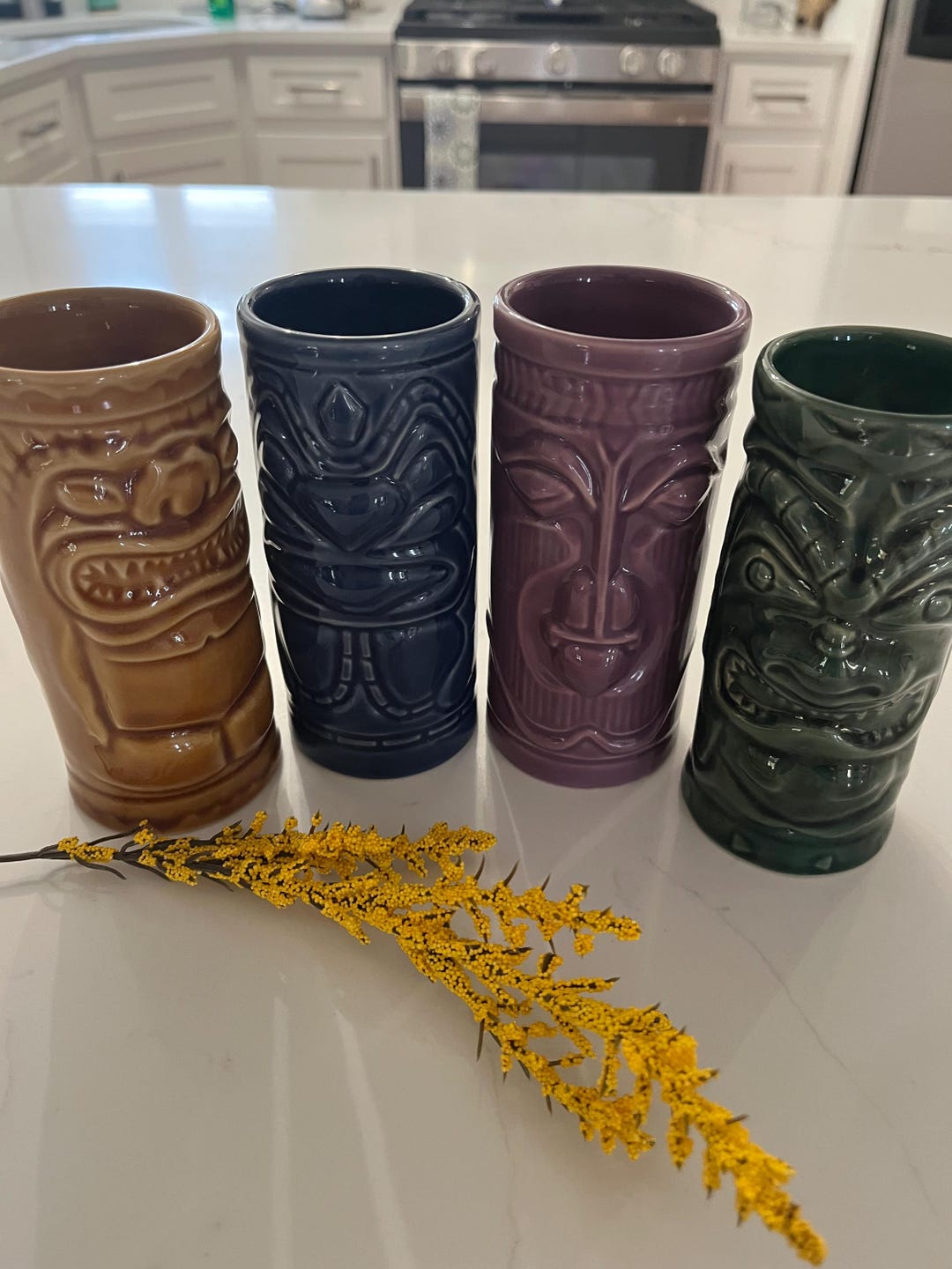 A Set of Four Hawaii Tiki Mugs - Etsy