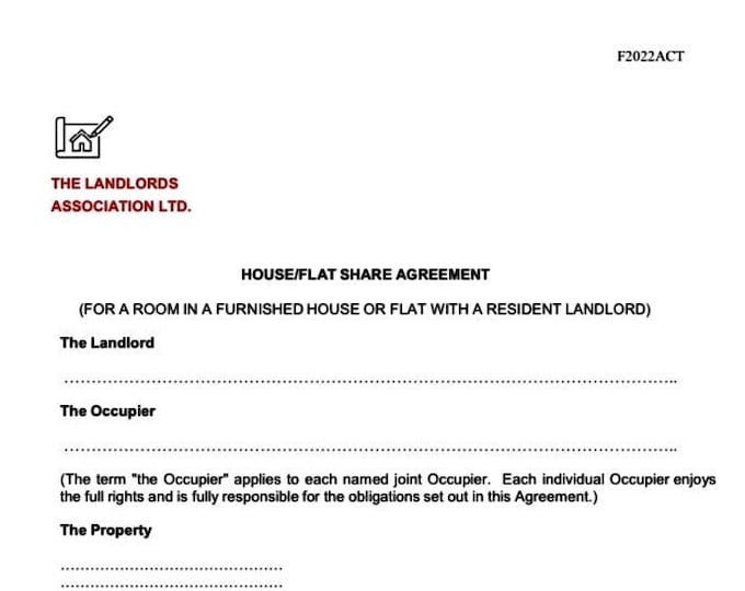 Lodger/rent a Room Tenancy Agreement RESIDENT LANDLORD 2023 Fully ...
