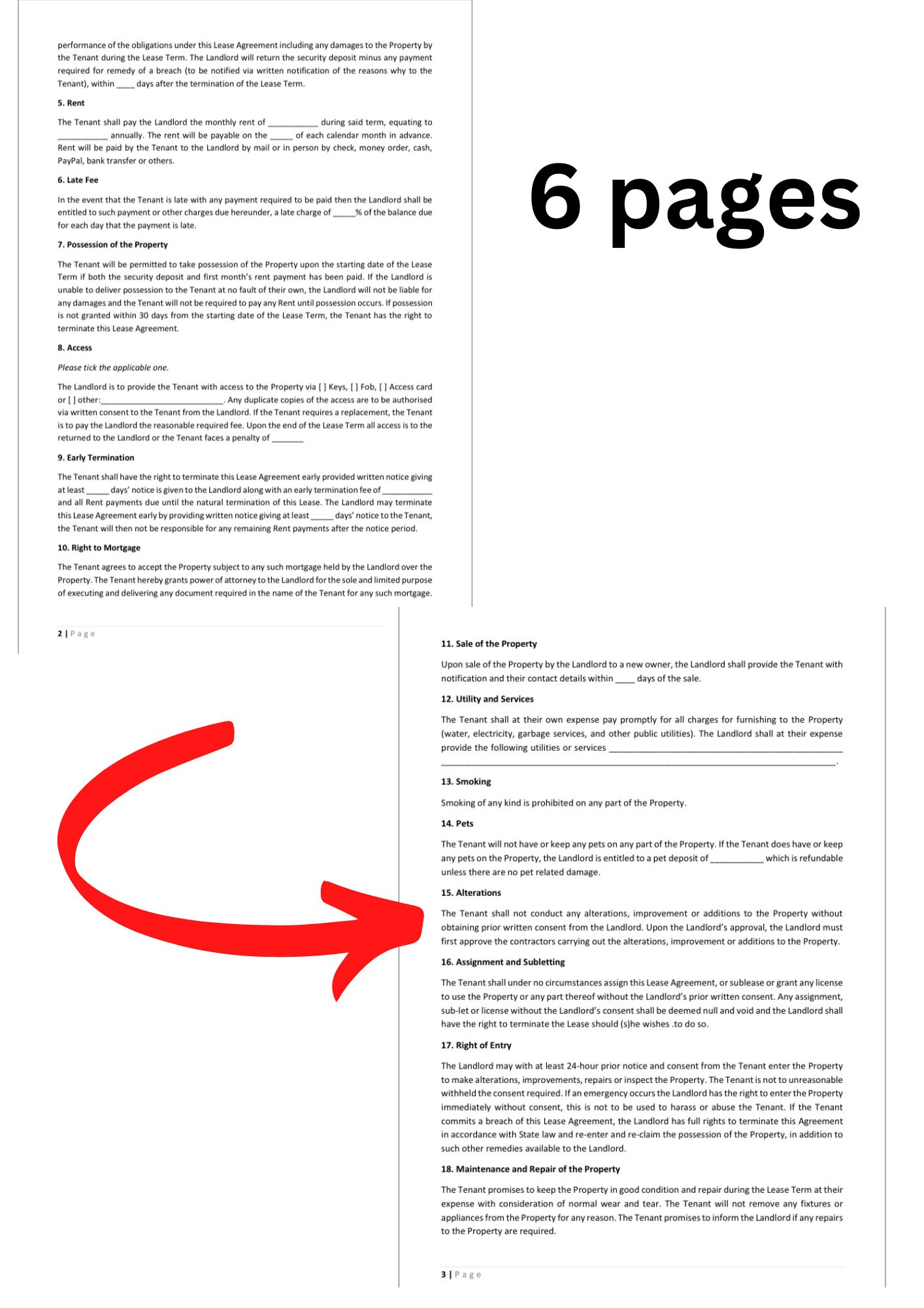 Residential Lease Agreement | Fixed Term or Monthly | All Terms and ...