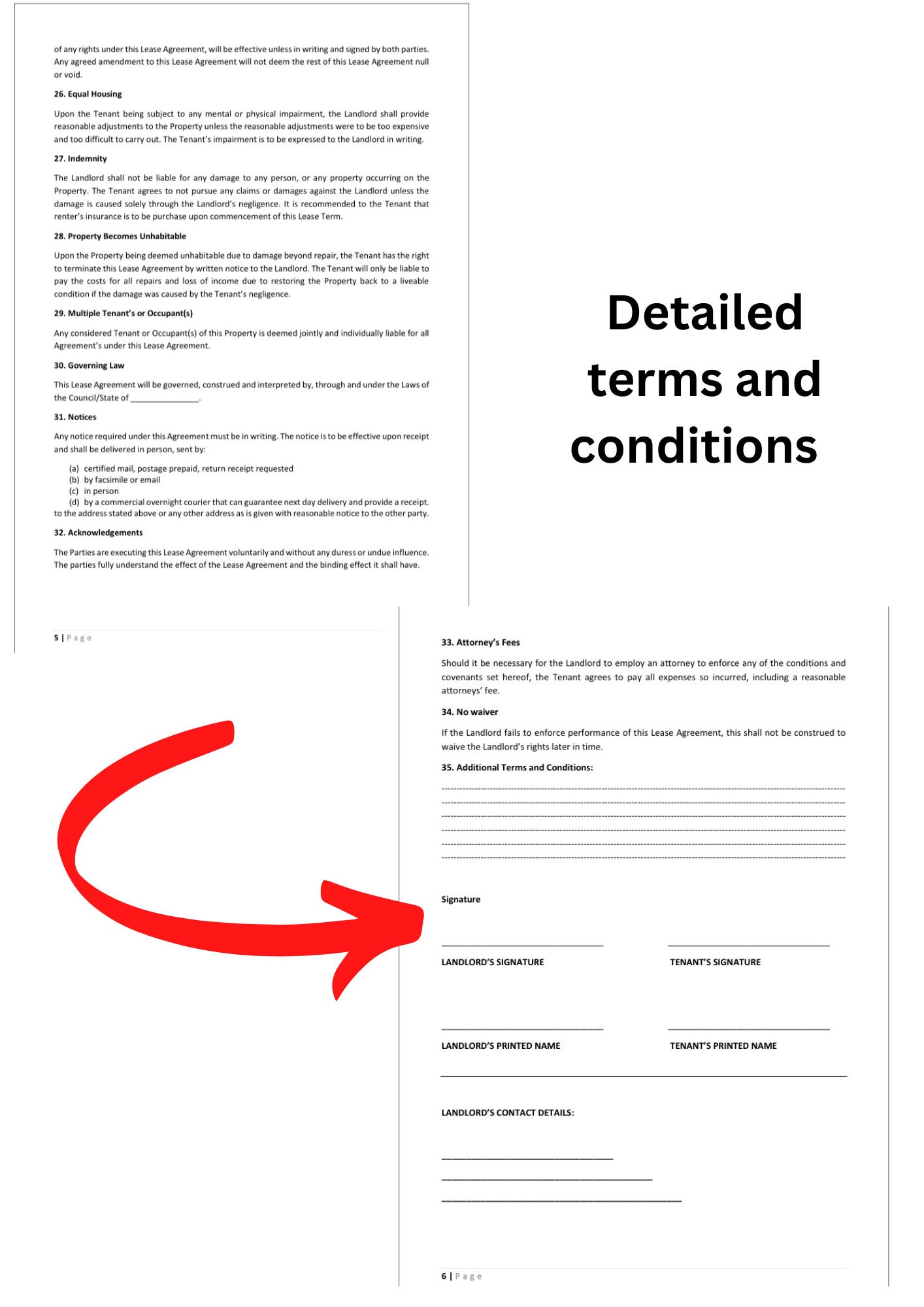 Residential Lease Agreement | Fixed Term or Monthly | All Terms and ...