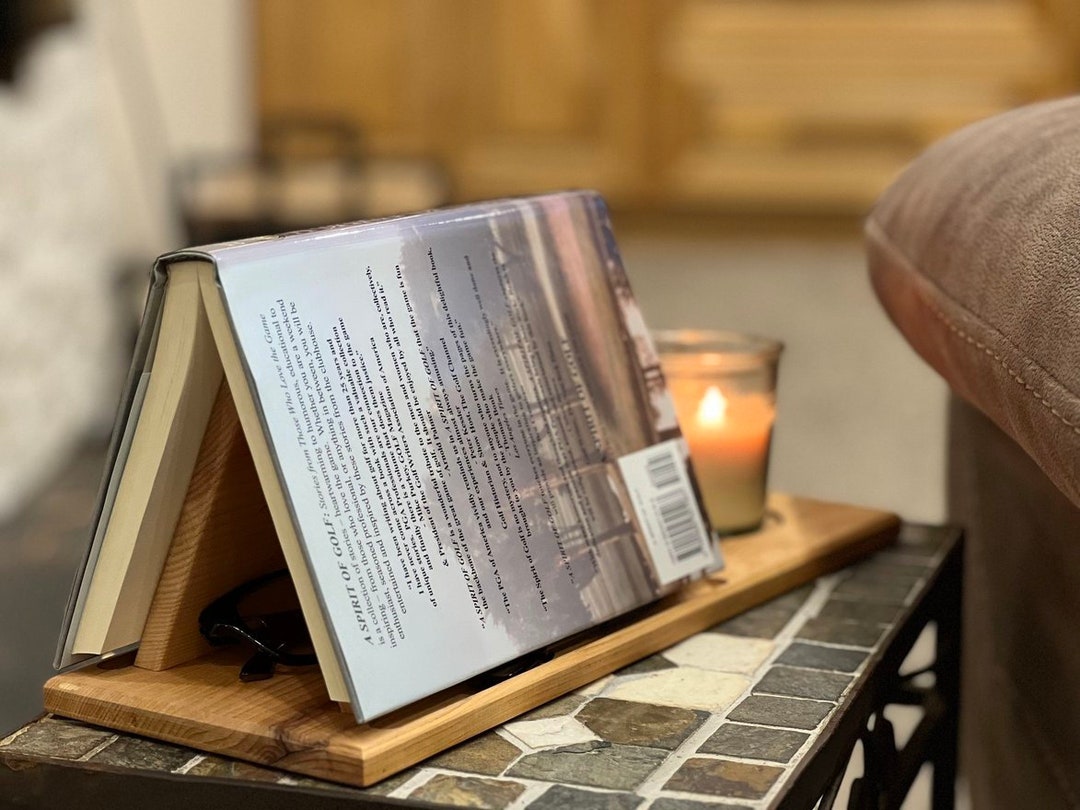Personalized Cedar Book Valet: Nightstand Book Holder, Tablet Stand - Etsy