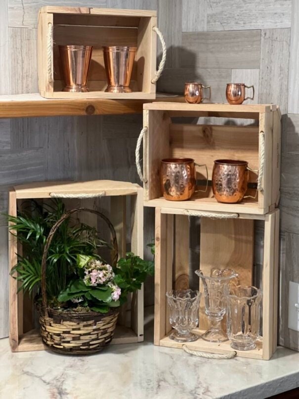 Nesting Crates Cedar Stacking Boxes Rustic Décor Beautiful ...
