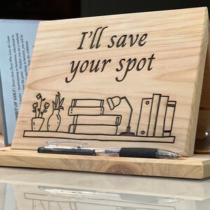 Book Placeholder Night Stand End Table Book Valet Gift for Book Lovers ...