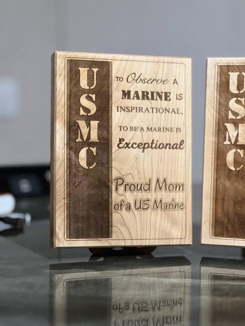 USMC 250th Anniversary Plaque – Solid Maple - Semper Fi - Etsy