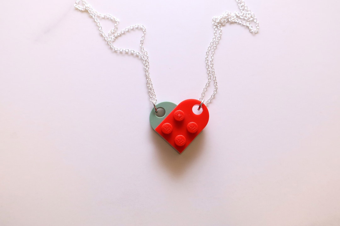 Heart Brick Necklace Set | Made With Genuine LEGO® | High Quality ...