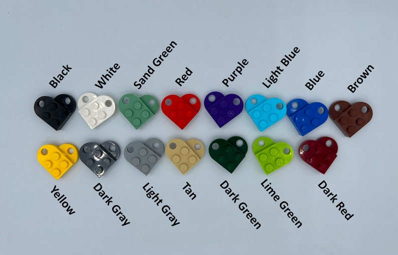 Heart Keychain Set Made With Genuine LEGO® Matching - Etsy