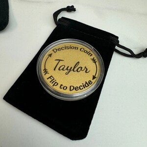 Personalized Metal Decision Maker Coin | Argument Solver | Engraved ...