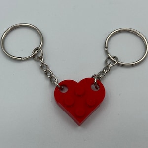 Heart Keychain Set - Made With Genuine LEGO® - Matching Keychains, Gift ...
