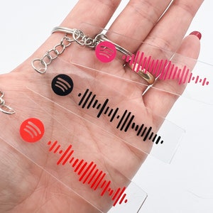 Custom Scannable Music Code Keychain for Women Men Fashion Bag Key ...