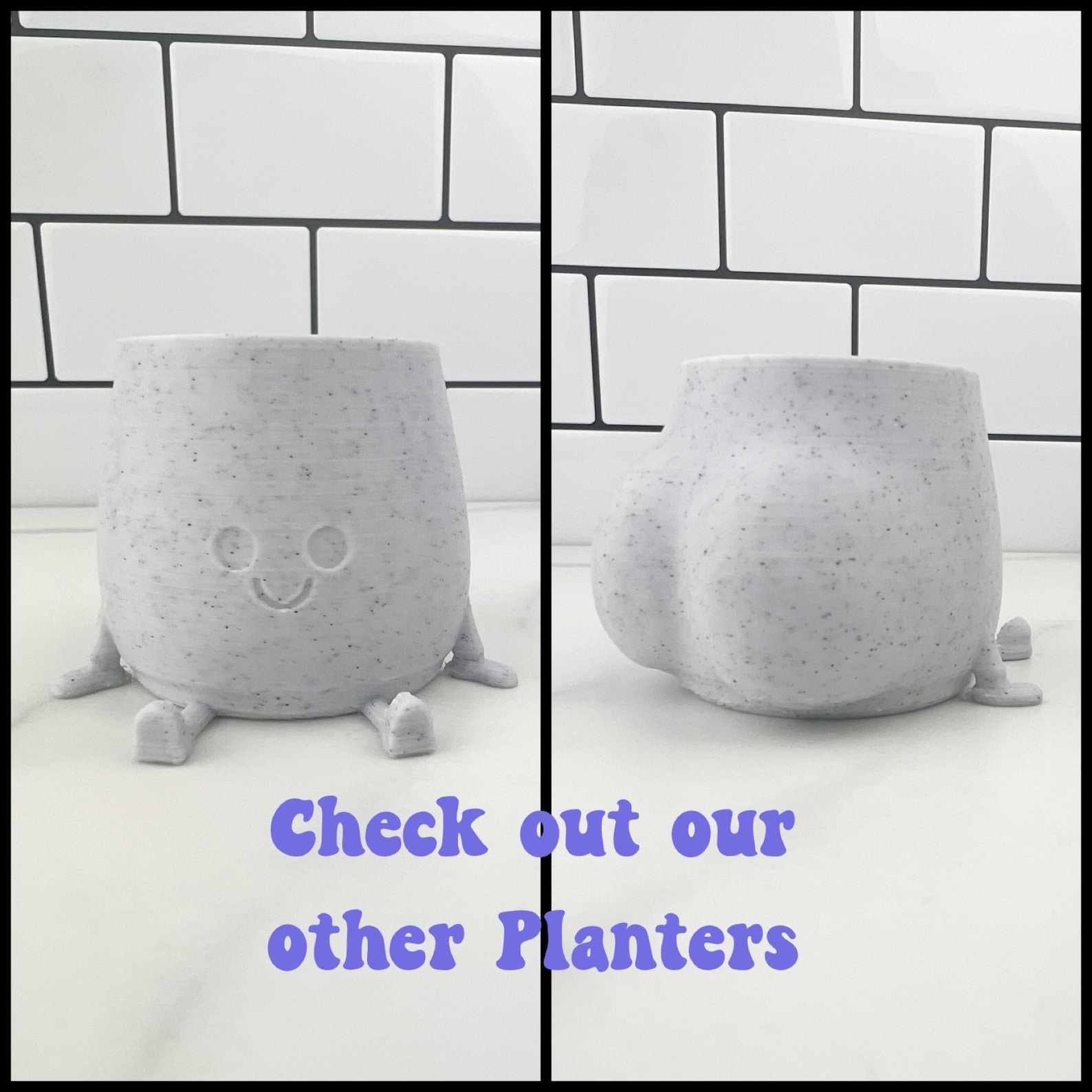 Middle Finger Happy Planter in ALL Colors Kawaii Planter, Planter With ...