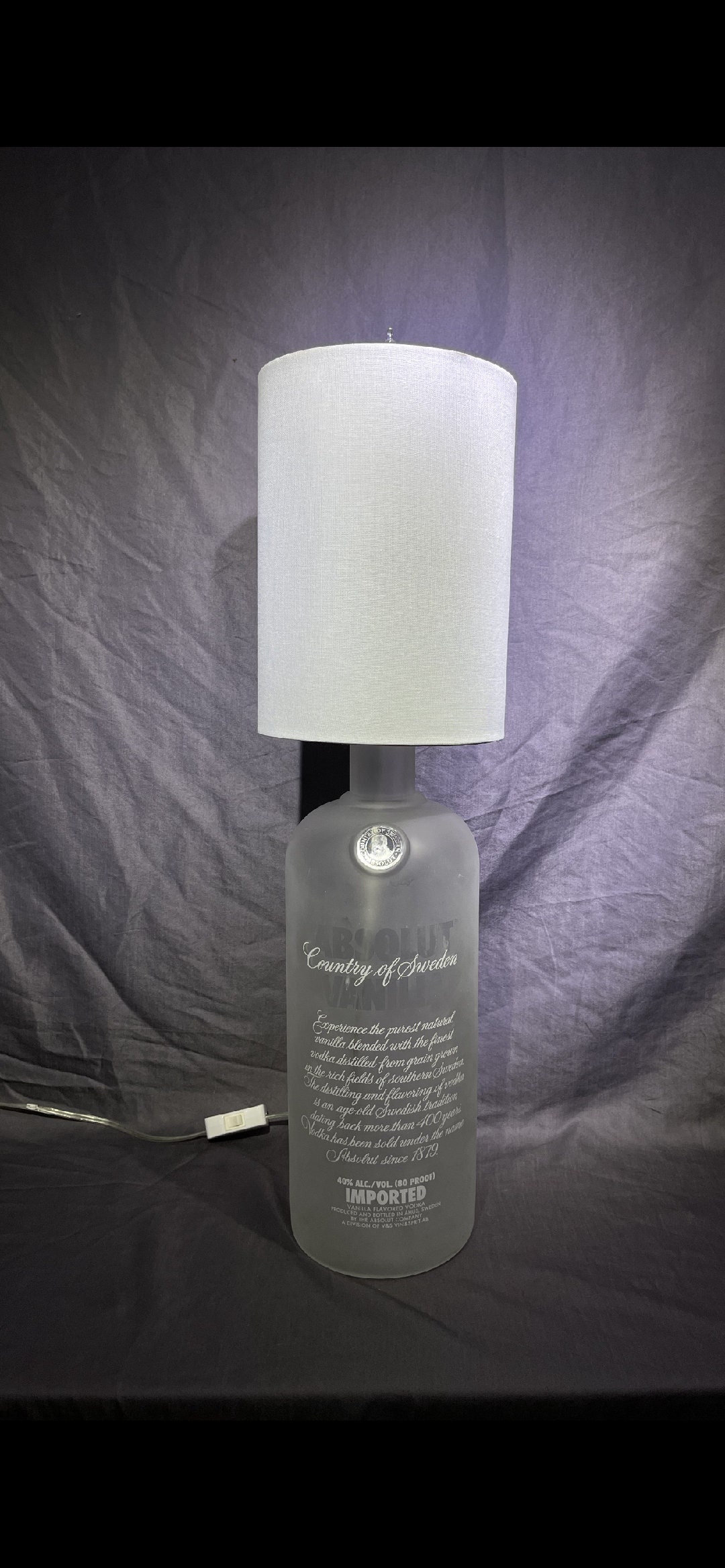 Absolut Vanilla 7 Liter Dummy/display Bottle Lamp - Etsy