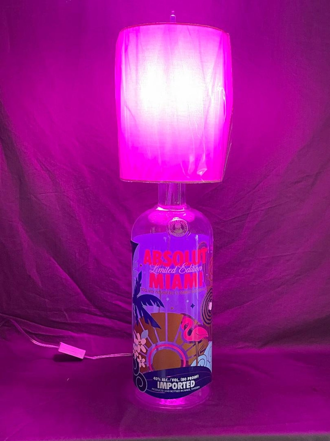 Absolut Miami 7 Liter Dummy/display Bottle Lamp - Etsy