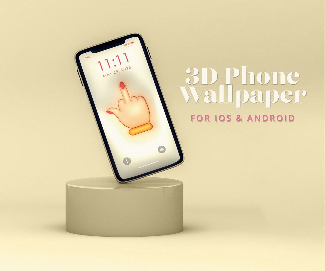 Cute Middle Finger 3D Phone Wallpaper, iPhone & Android Wallpaper, Lock ...