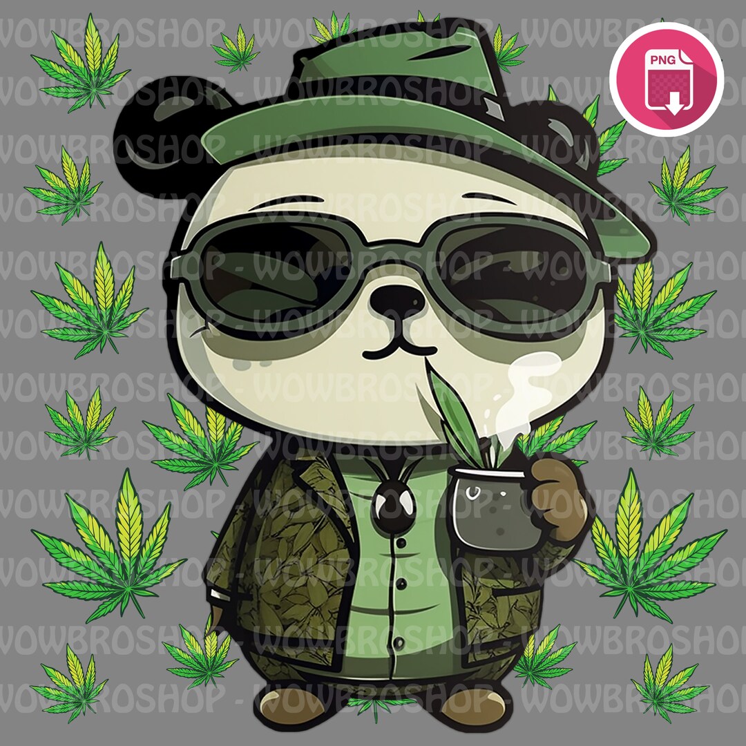 Weed Panda 2 DESIGNS 420 PNG Cannabis PNG T-shirt Design - Etsy