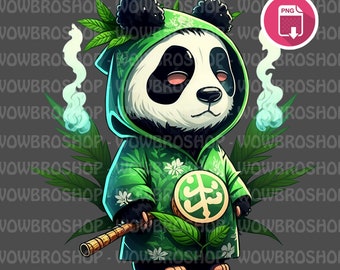 Stoned Panda, PNG Bundle, Weed Smoking Animal, PNG, Cannabis PNG, T ...