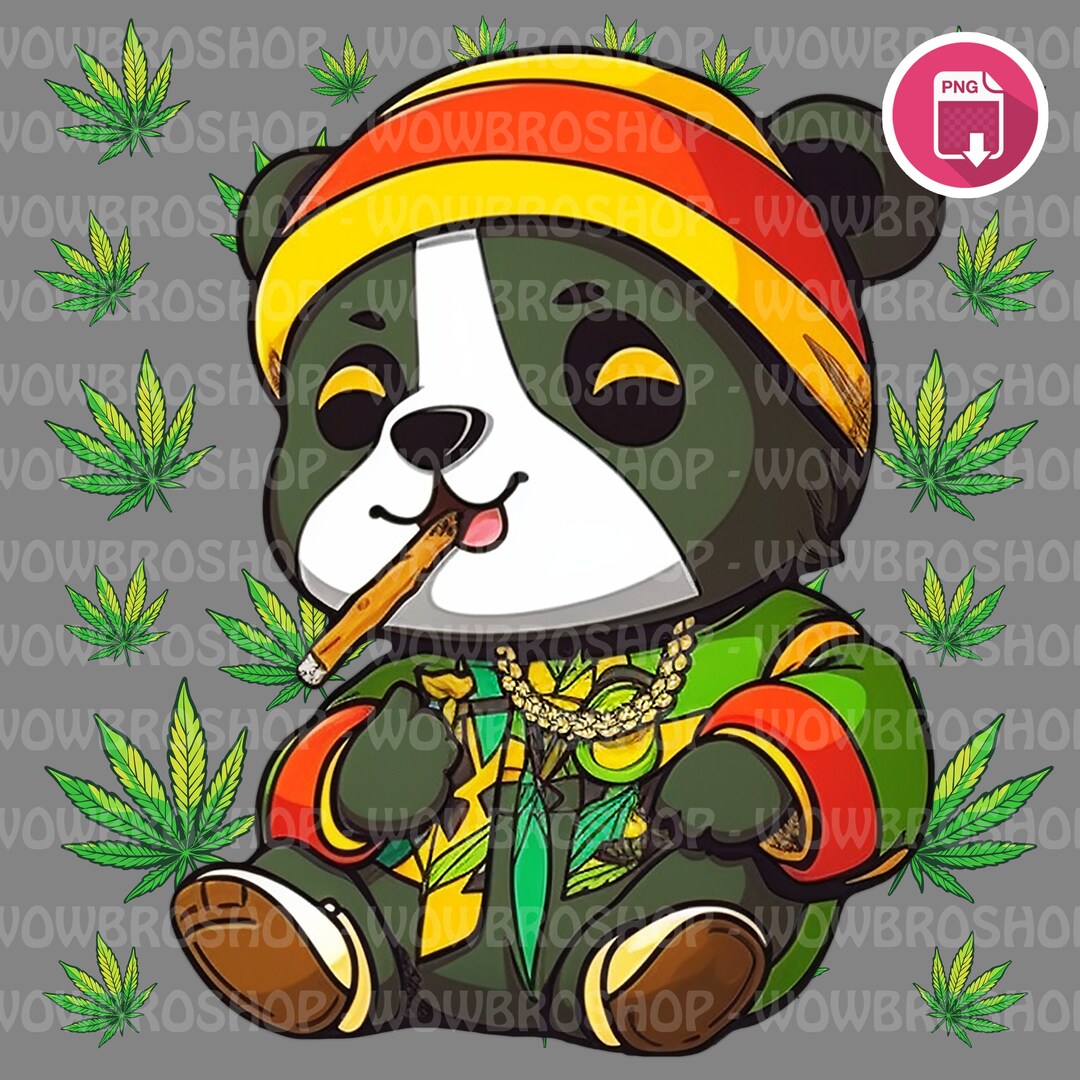 Weed Panda 2 DESIGNS 420 PNG Cannabis PNG T-shirt Design - Etsy