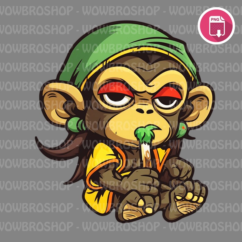 Weed Monkey, 2 DESIGNS, 420 PNG, Cannabis PNG, T-shirt Design Png ...
