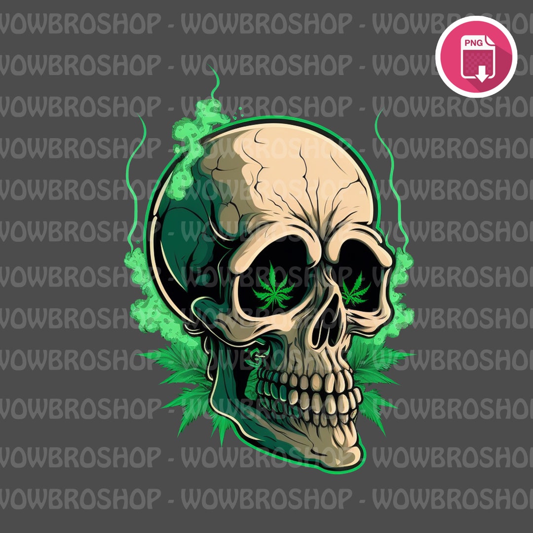 Weed Skull Space Weed PNG Cannabis PNG T-shirt Design Png - Etsy
