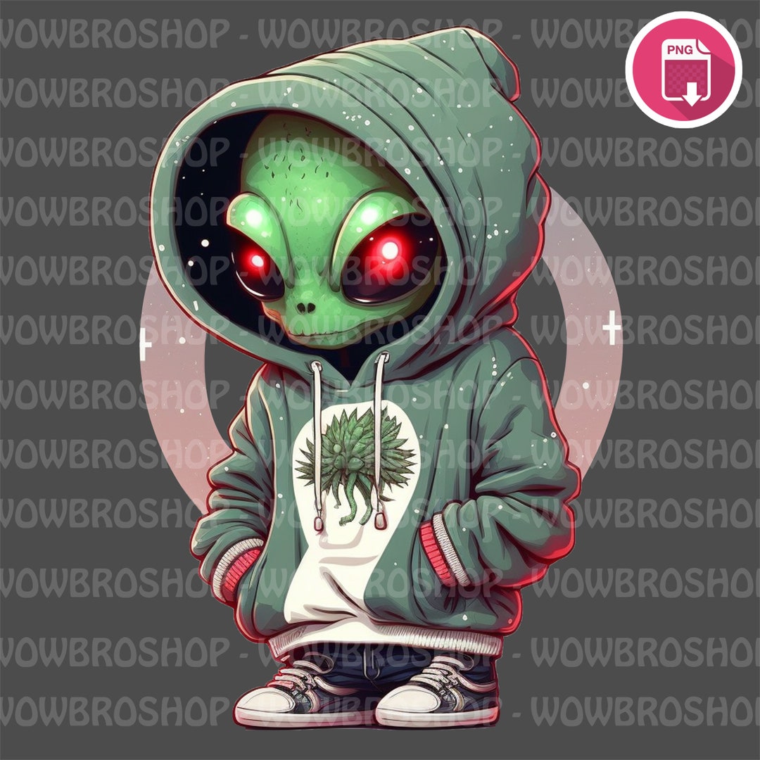 Weed Alien Space Weed PNG Cannabis PNG T-shirt Design Png - Etsy