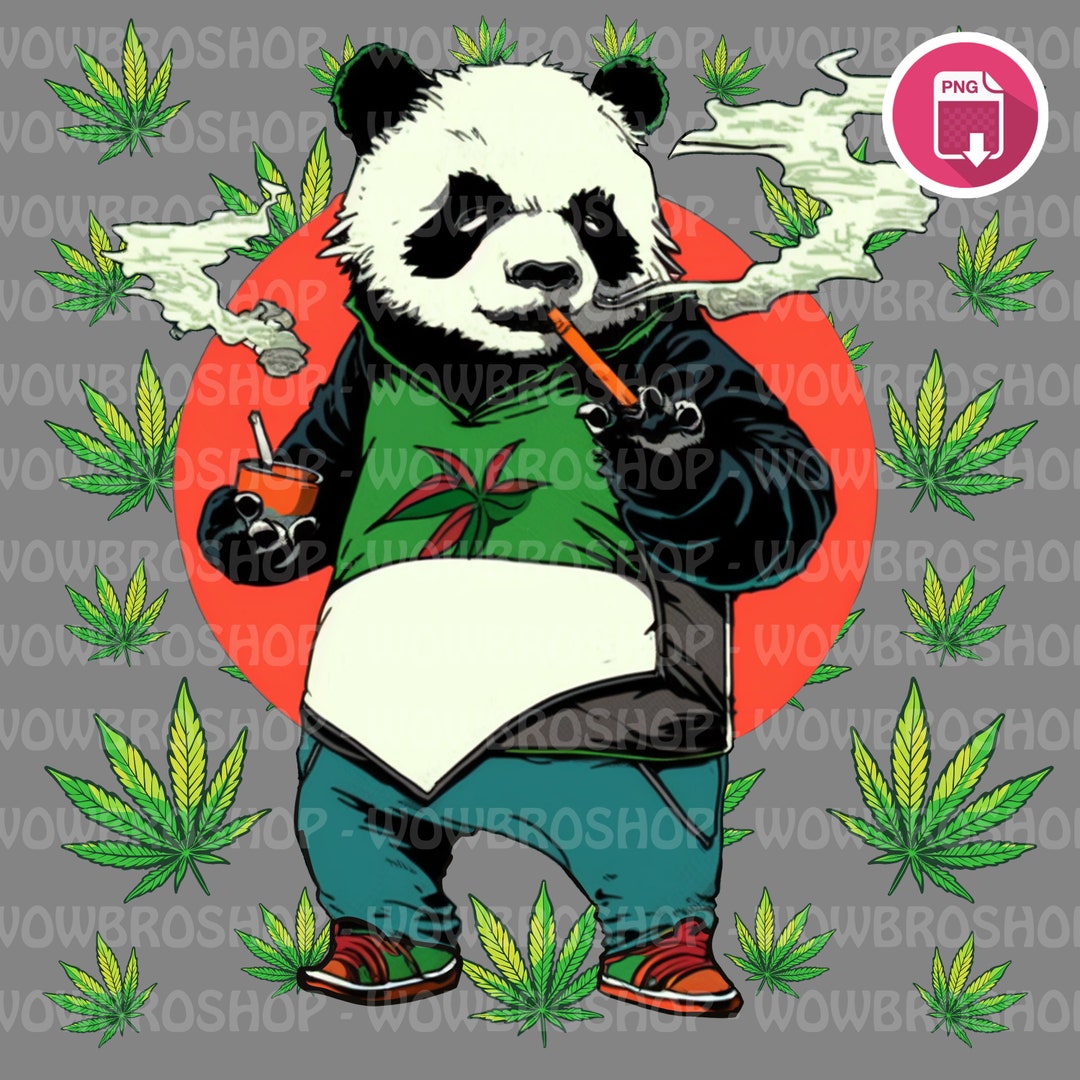 Weed Panda 2 DESIGNS 420 PNG Cannabis PNG T-shirt Design - Etsy