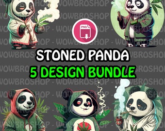 Stoned Panda, Weed Smoking Animal, PNG, Cannabis PNG, T-shirt Design ...