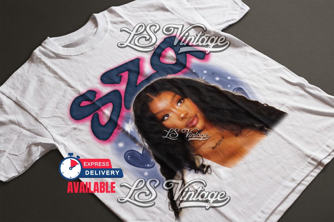 SZA Airbrush Style 90s Vintage X Bootleg Style Rap Tee Retro Tshirt ...