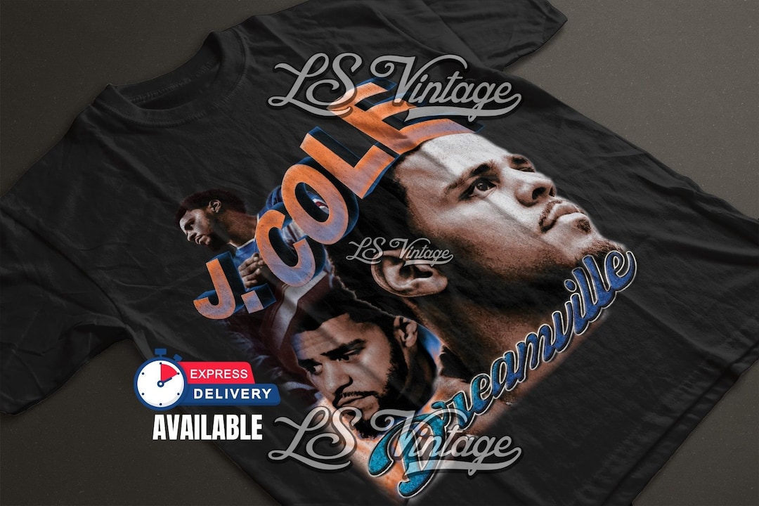 J. Cole Shirt 90s Vintage X Bootleg Style Rap Tee Retro Tshirt ...