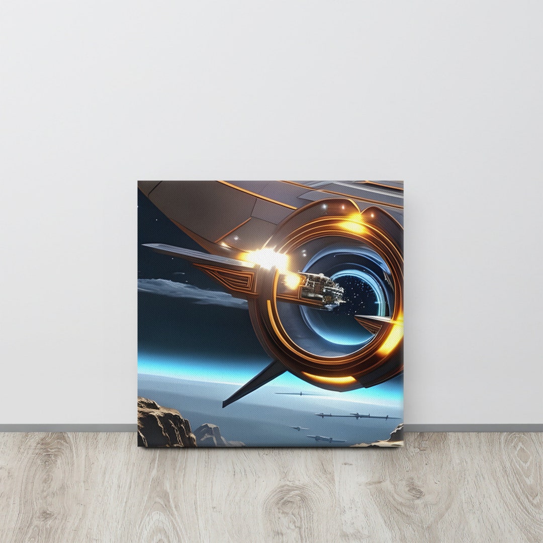 Canvas - Space Time Machine - AI Art - Space - Home Decor - Futuristic ...