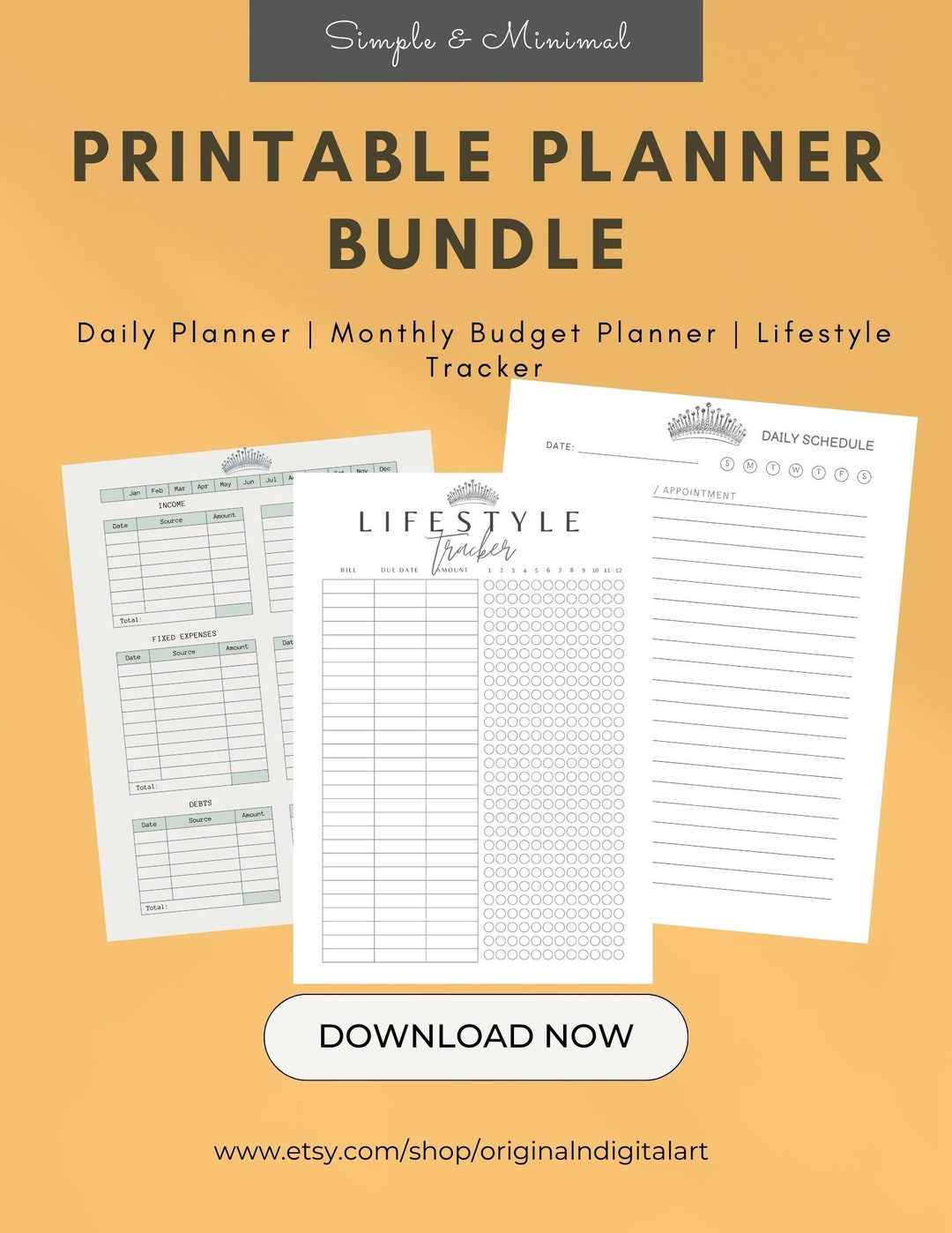 Daily Planner, Monthly Budget Planner, Lifestyle Planner/budget ...