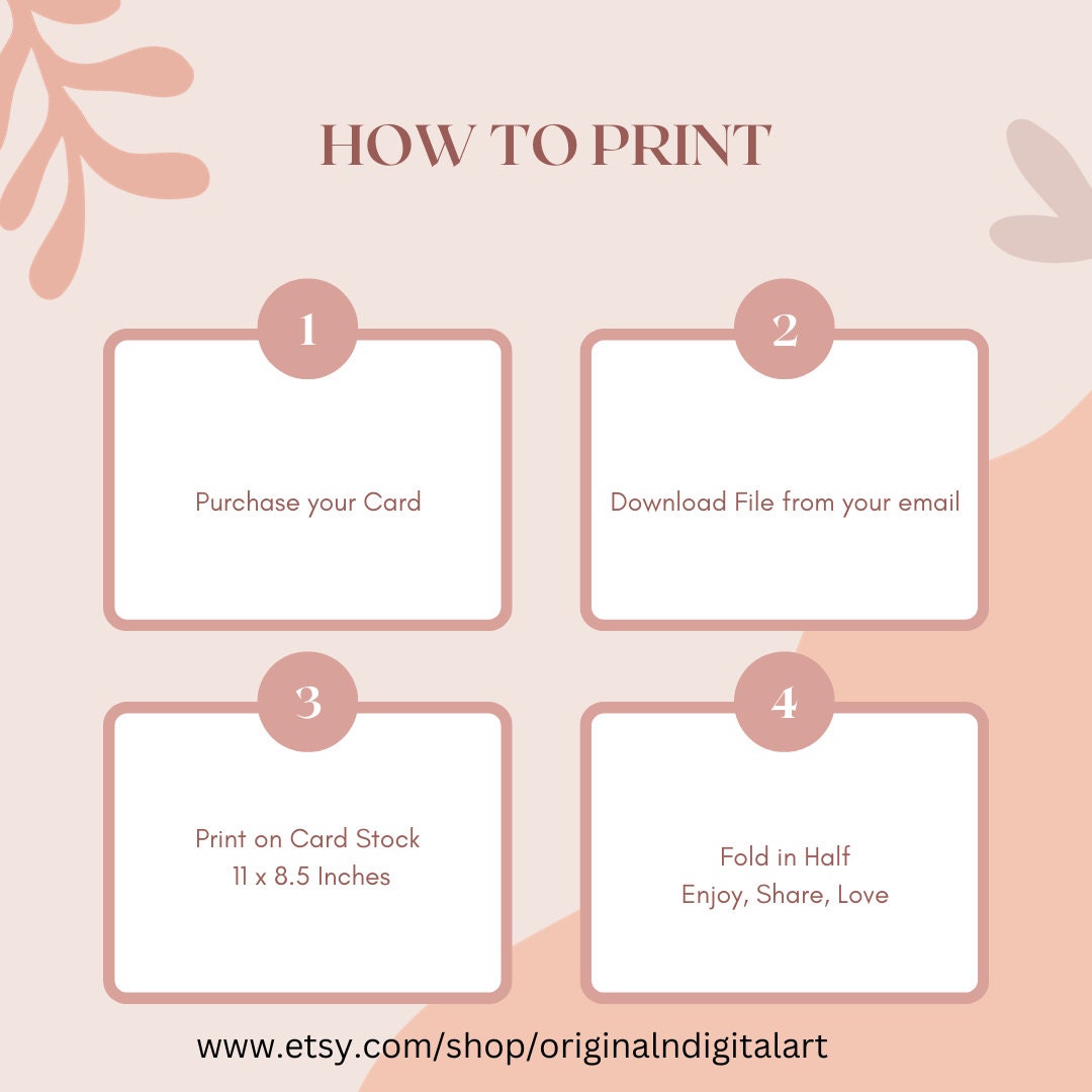 Happy Birthday Instant Digital Post Card. Instant Printable Download ...