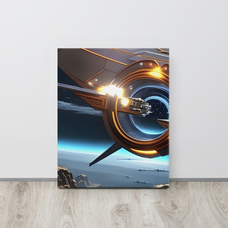 Canvas - Space Time Machine - AI Art - Space - Home Decor - Futuristic ...