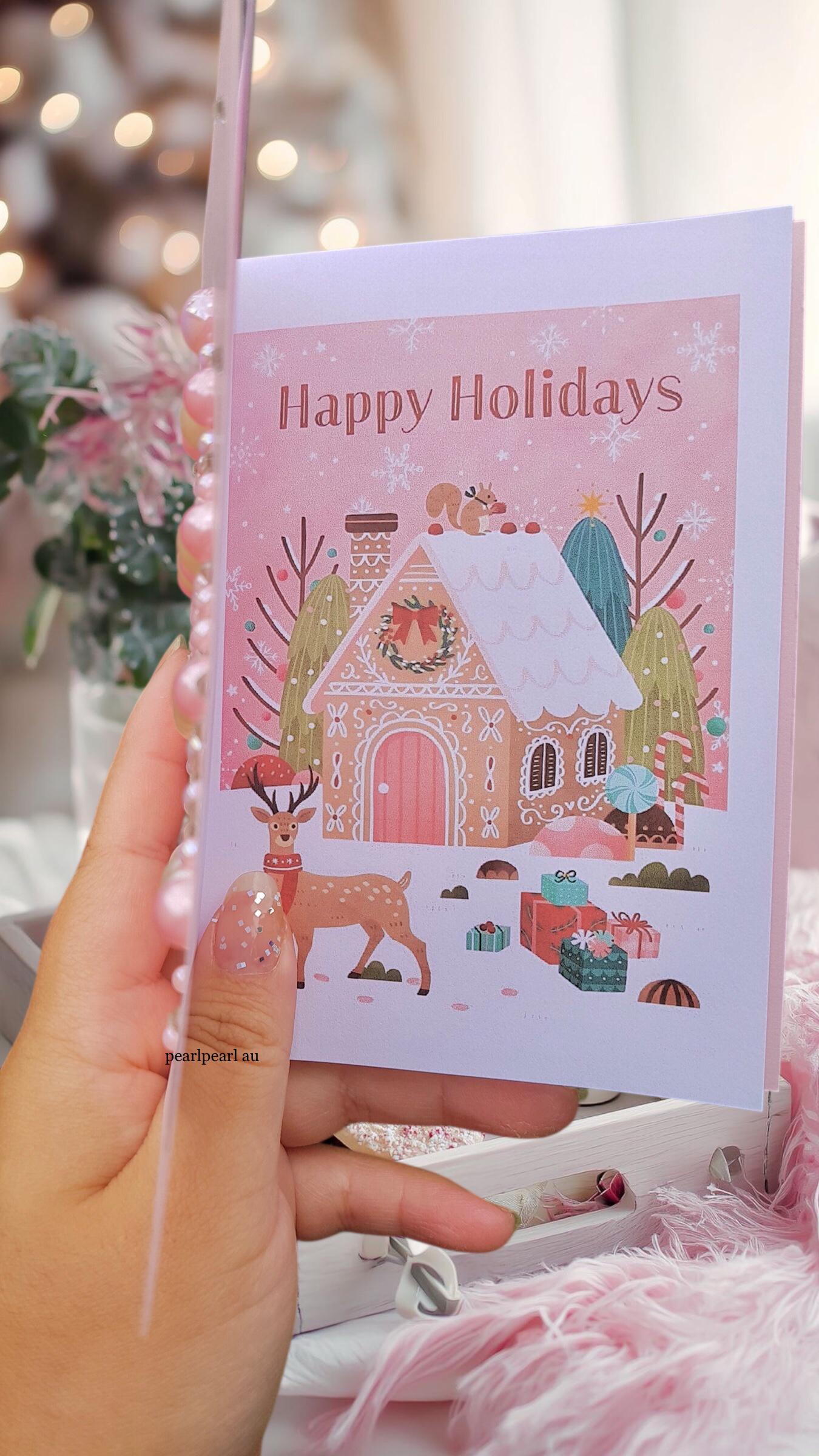 Most Wanted Christmas Purple Greeting Cards A6 , Holiday Xmas Card With ...