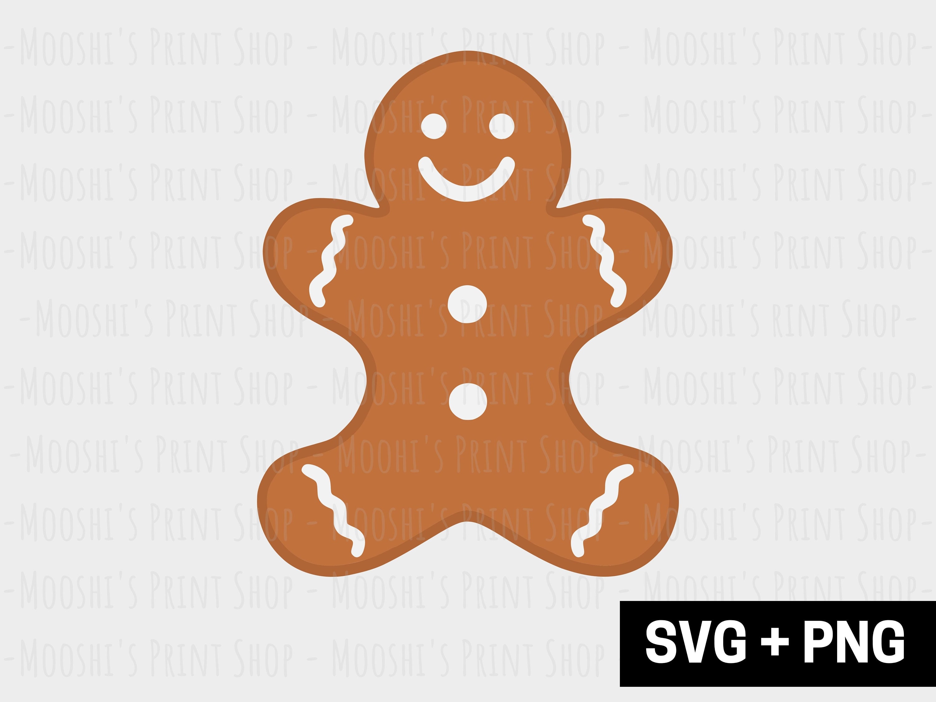 Gingerbread Man Cookie Clipart Trendy Holiday Sweet Xmas - Etsy