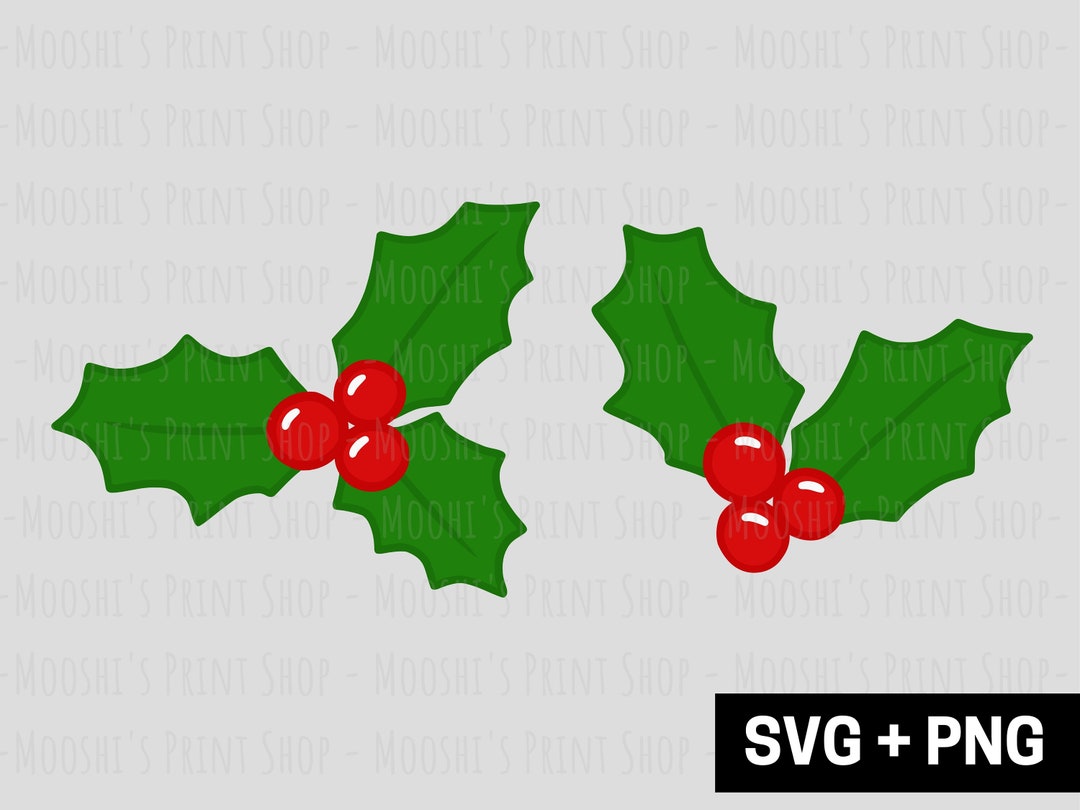 Holly Clipart Bundle, Holiday Holly Plant Berries Graphics, Cute Trendy ...