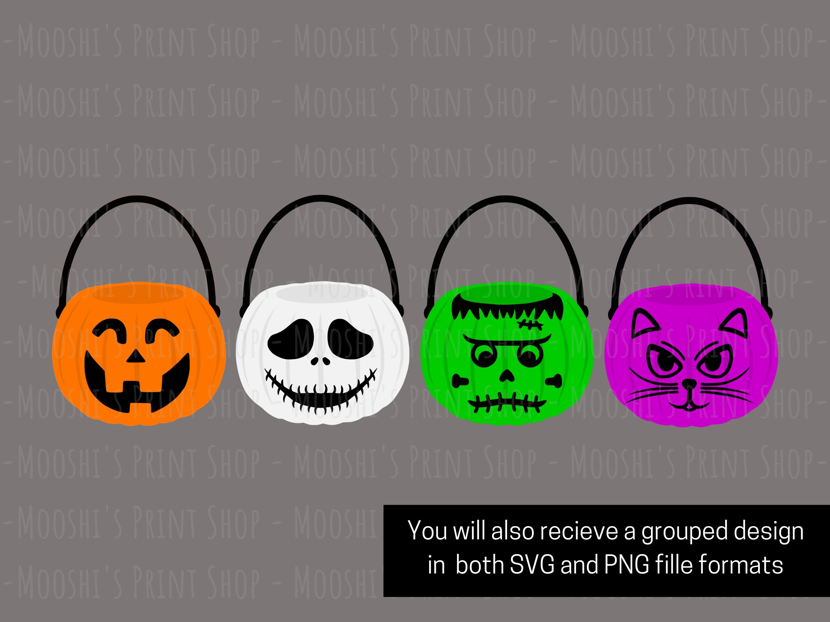 Halloween Trick or Treat Clipart Bundle, Pumpkin Frankenstein Cat Skull ...