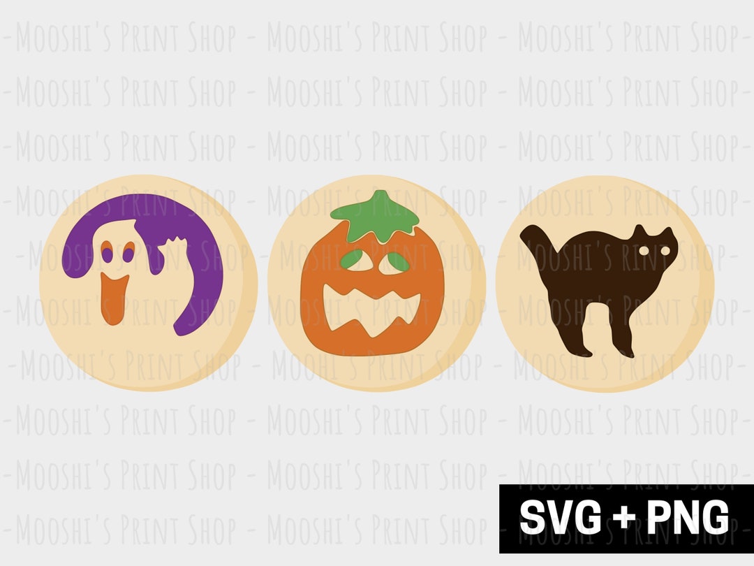 Halloween Sugar Cookie Clipart Bundle, Spooky Cat Pumpkin Ghost Dessert ...