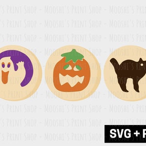 Halloween Sugar Cookie Clipart Bundle, Spooky Cat Pumpkin Ghost Dessert ...