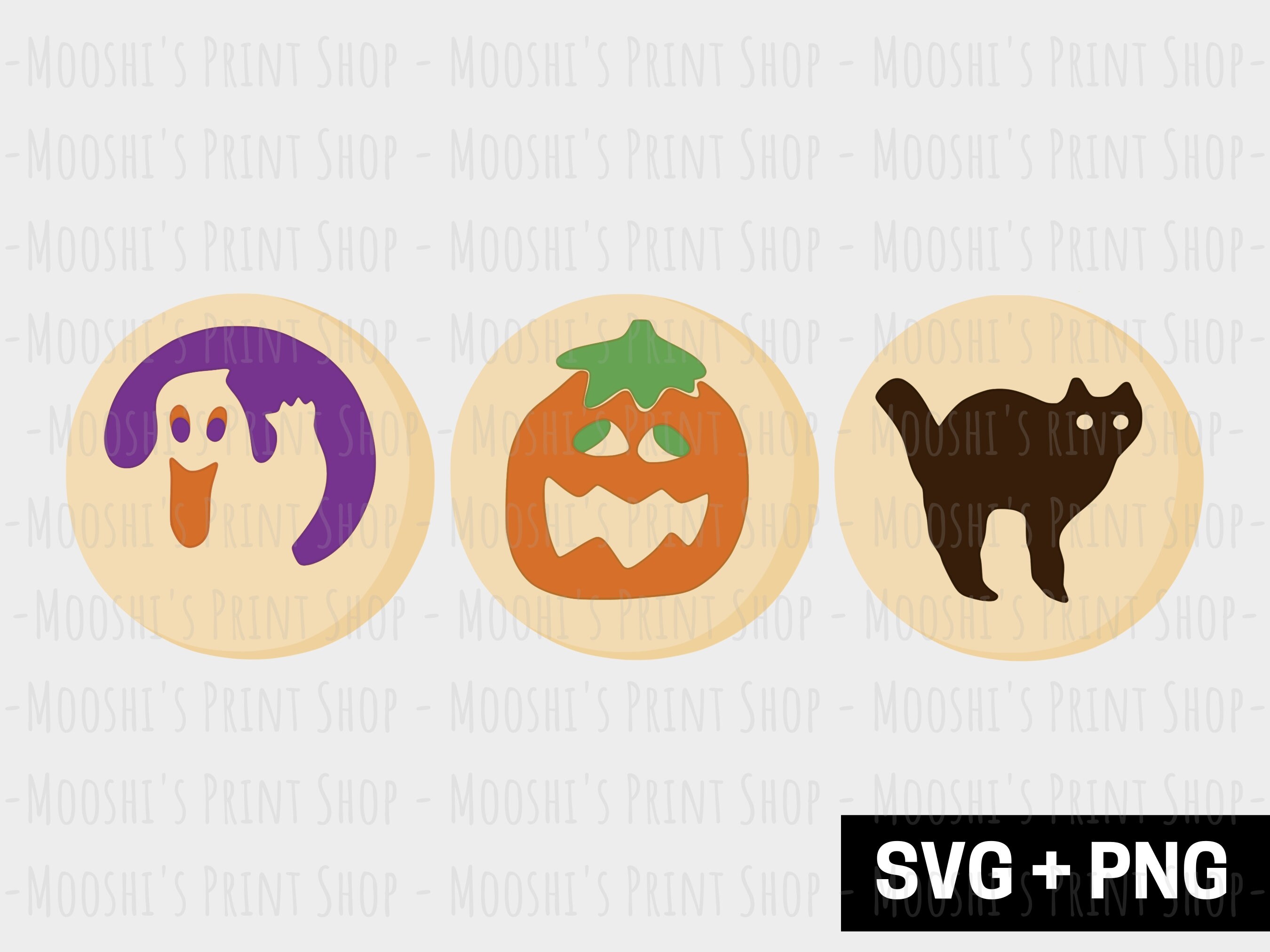 Halloween Sugar Cookie Clipart Bundle, Spooky Cat Pumpkin Ghost Dessert ...