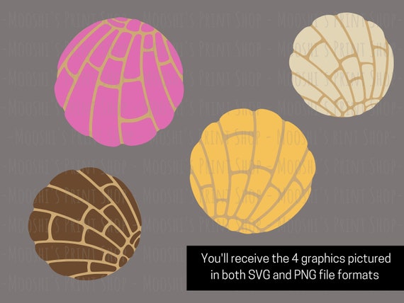 Concha Clipart Pink Concha Bread Mexican Concha Pan Dulce Mexican Food
