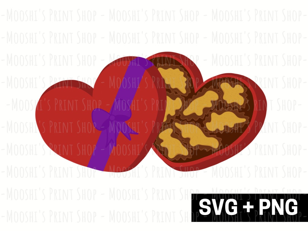 Dino Nuggets SVG, Valentine's Heart Box Decal Graphic, Dinosaur Chicken ...