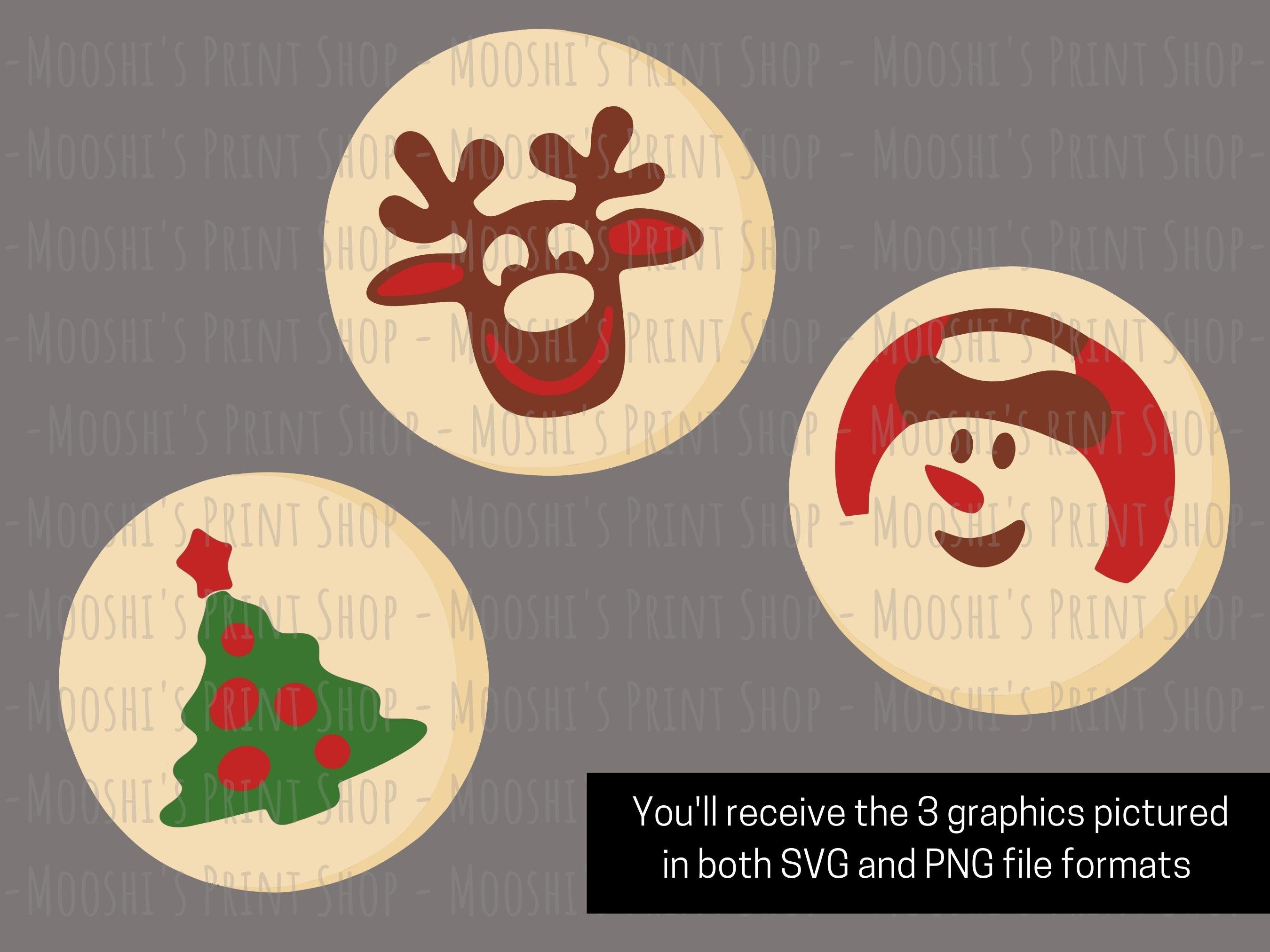 Christmas Sugar Cookie Clipart Bundle, Holiday Tree Snowman Reindeer ...