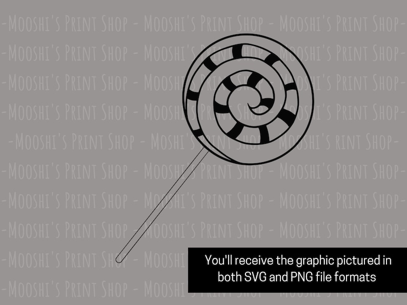 Lollipop Clipart Spiral Sucker Outline Simple Black - Etsy