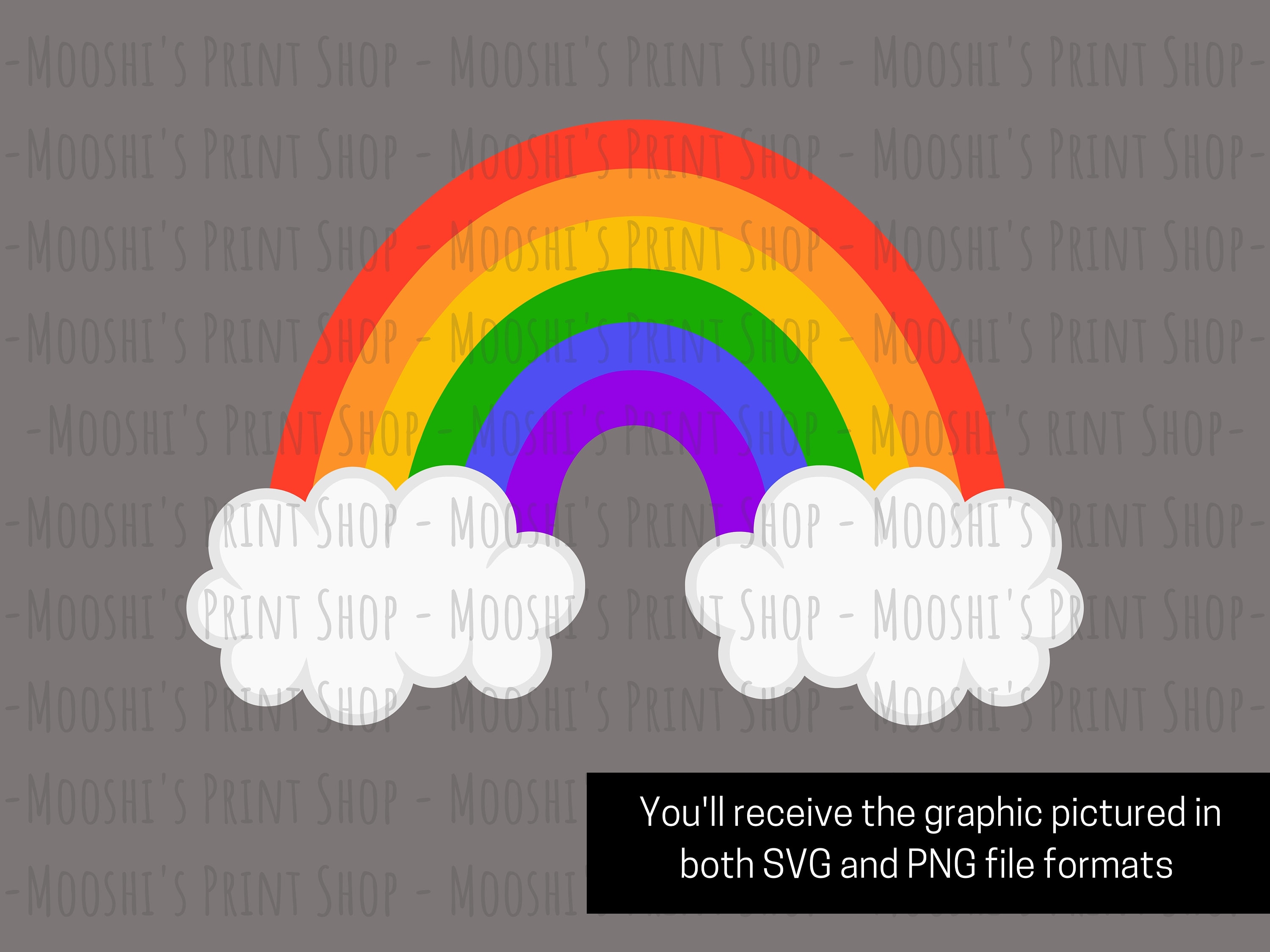 Rainbow in Clouds Clipart, Cute Classic Simple Rainbow Cloud, Colorful ...